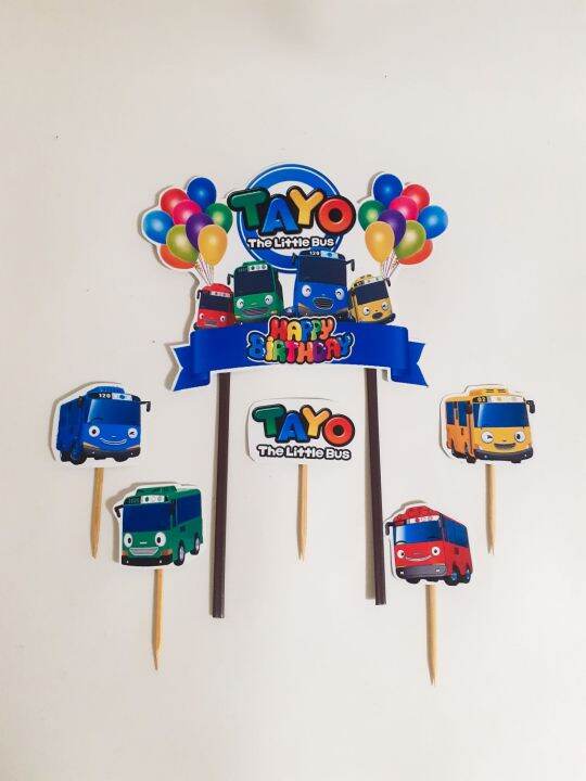 TOPPER TAYO / CAKE TOPPER TAYO / TOPPER HAPPY BIRTHDAY / TOPPER KUE ...