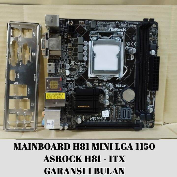 motherboard mainboard H81 Mini Asrock H81M - ITX Lga 1150 Ddr3 | Lazada ...
