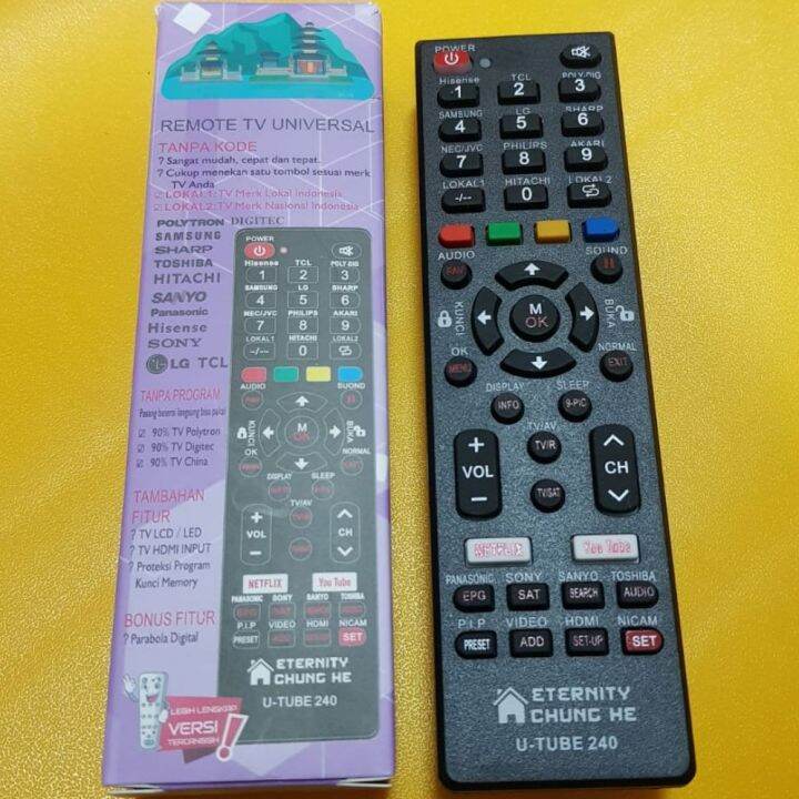 REMOTE TV UNIVERSAL polytron digitec TCL LG sharp toshiba hitachi SANYO remot serbaguna | Lazada ...