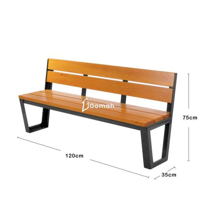 Kursi Mewah Cafe Minimalis dari kayu dan besi Holo - tinggi 40cm ...