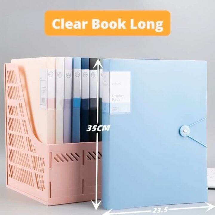 Clear Book Long Folder File Organizer Long Presentation Book 30/60/80 ...