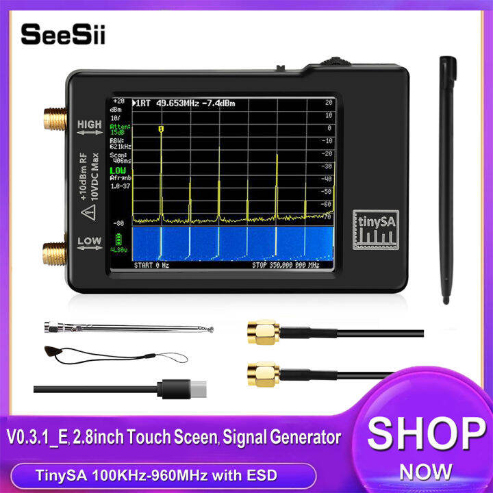 SeeSii Upgraded Hand Held Tiny Spectrum Analyzer, TinySA 2.8 Inch ...