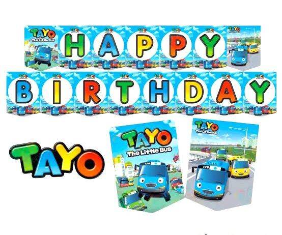 Banner Happy Birthday Karakter Tayo/Banner Ulang Tahun | Lazada Indonesia