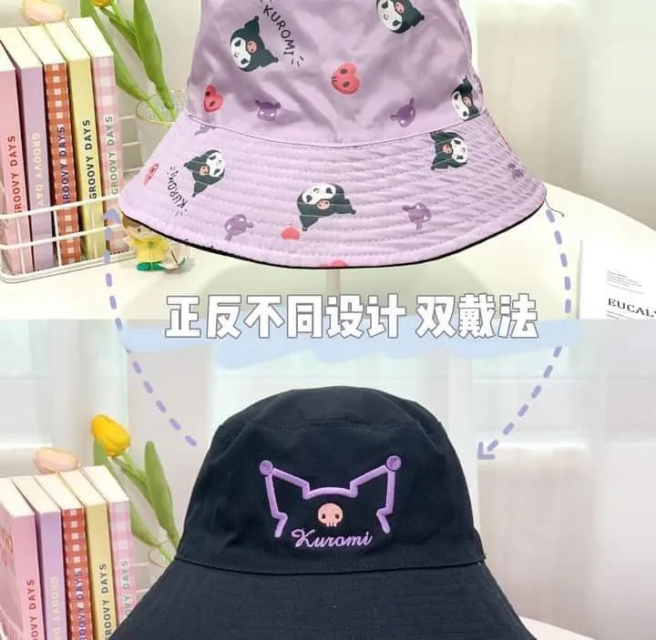 Bucket Hat Reversible Sanrio Kawaii Character Kuromi | Lazada PH