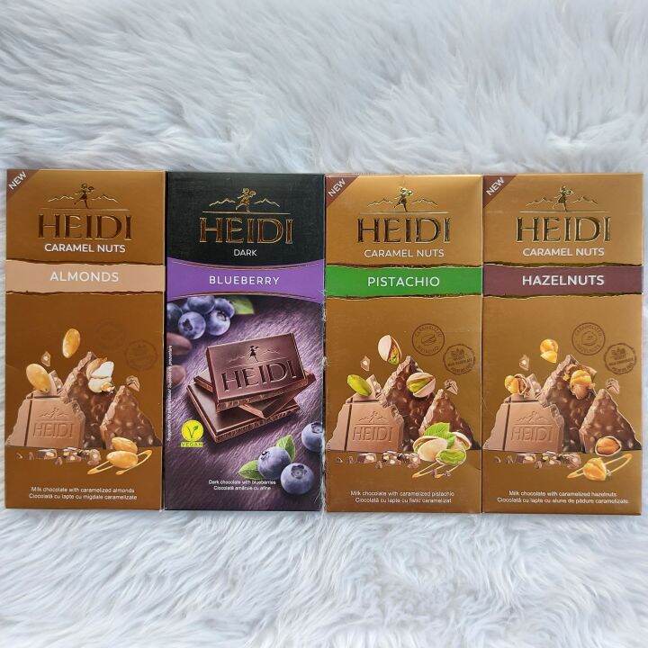 Heidi Milk Chocolate with Hazelnut/Pistachio/Almonds 80g | Lazada PH