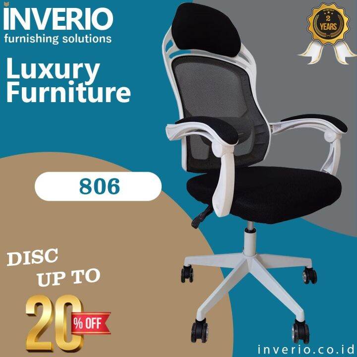 INVERIO - Luxury Furniture / Kursi Kantor / Kursi Staff / Kursi Kerja / Kode L806 | Lazada Indonesia
