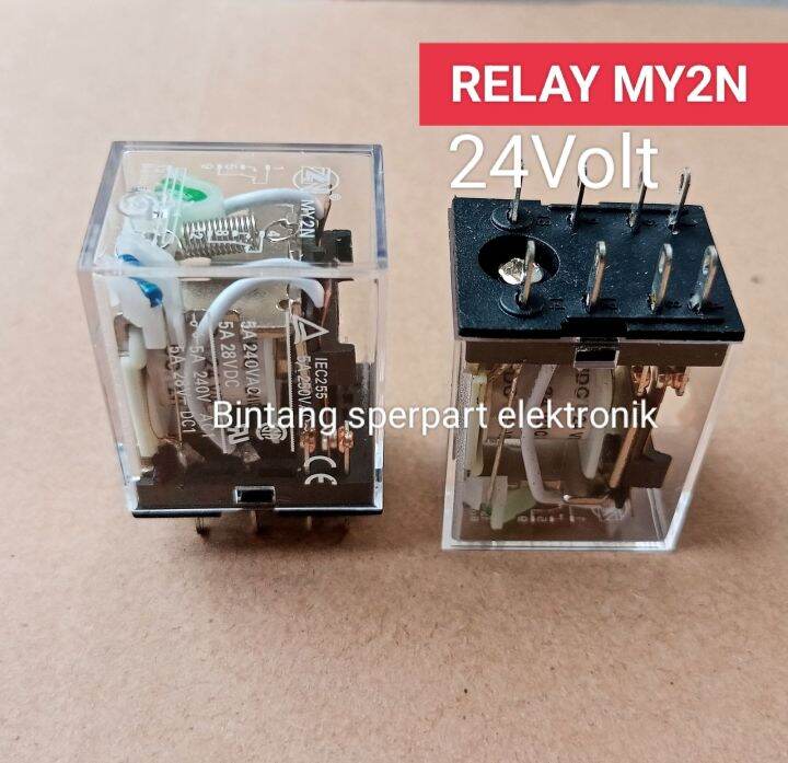 RELAY MY2N 24V 8 KAKI RELAY MY2N 24VOLT 8PIN RELAY 24V MY2N 24VDC ...