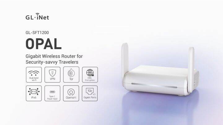 GL.iNet GL-SFT1200 (Opal) Secure Travel WiFi VPN Gigabit Router | Lazada PH