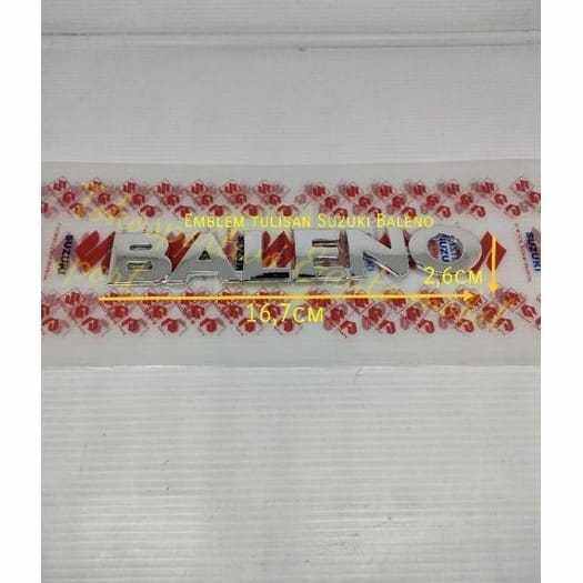 Emblem Logo huruf tulisan stiker Lambang Suzuki Baleno BALENO | Lazada ...