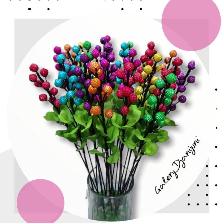 Bunga Berry Knop Bunga Kancing Akrilik mutiara | Lazada Indonesia