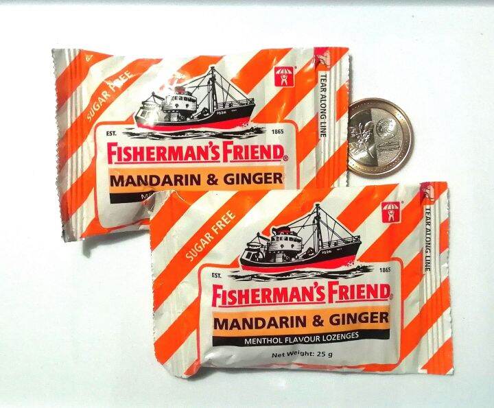 Fisherman's Friend Sugar Free Mandarin & Ginger Lozenges 25g x 2 pack ...