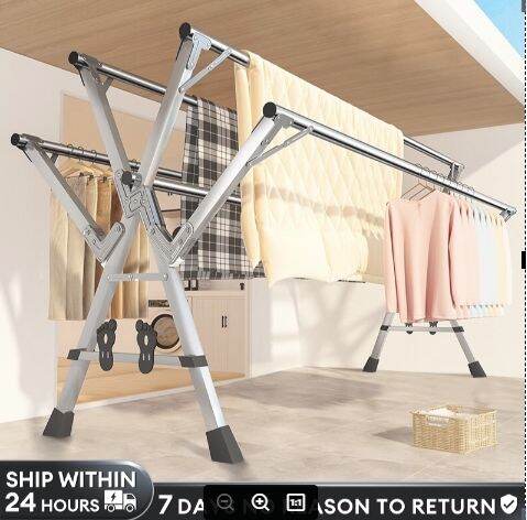 SHEEPER Foldable Drying Rack Sampayan Stainless Clothes Rack Indoor ...
