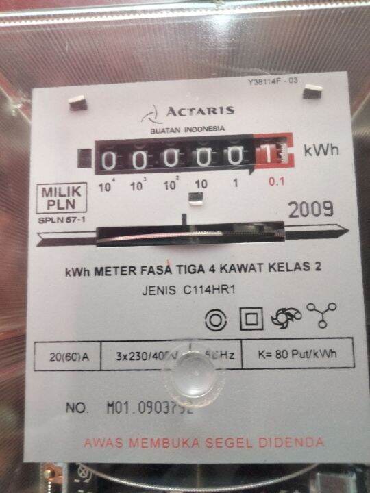 kwh meter 3 phase merk actaris/itron 20(60)a | Lazada Indonesia