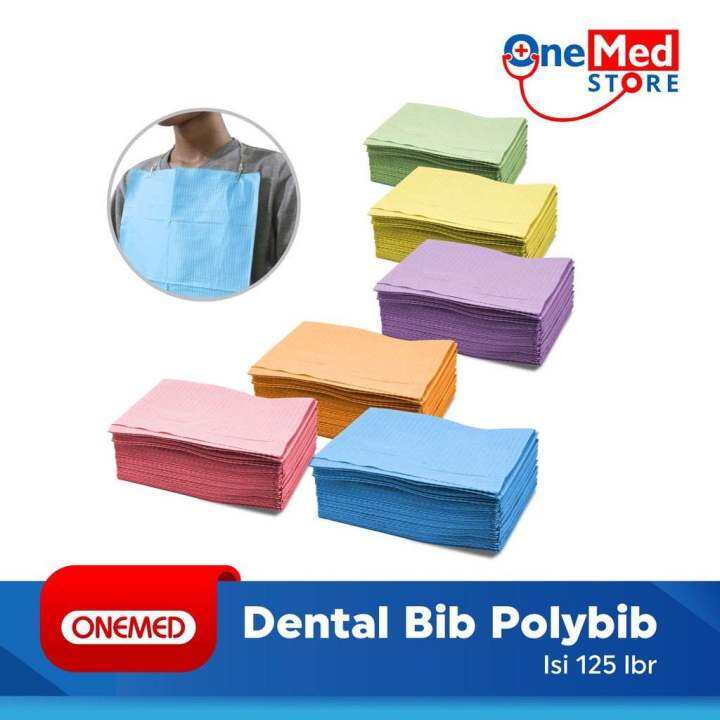 COD - Onemed Dental BIB Polibib Celemek Apron Pasien Dental 1 Pack 125 ...
