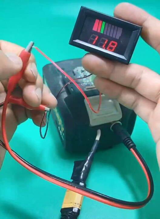 Voltmeter DC Dual Indicator Display Aki 12-60V Voltmeter Indikator Aki | Lazada Indonesia