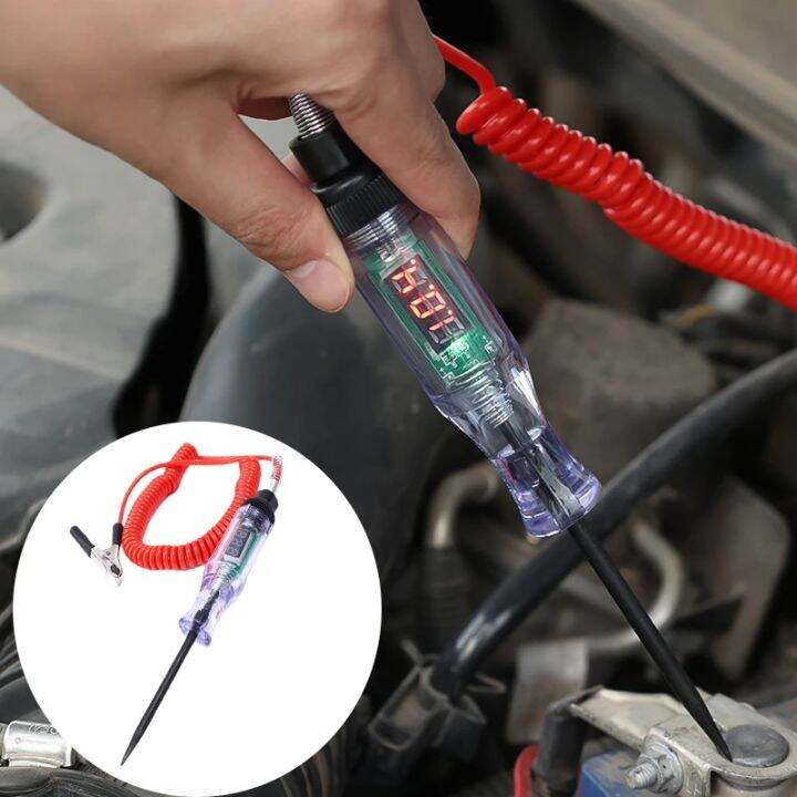 6V 12V 24V DC Car Truck Voltage Circuit Tester Digital Display Long ...