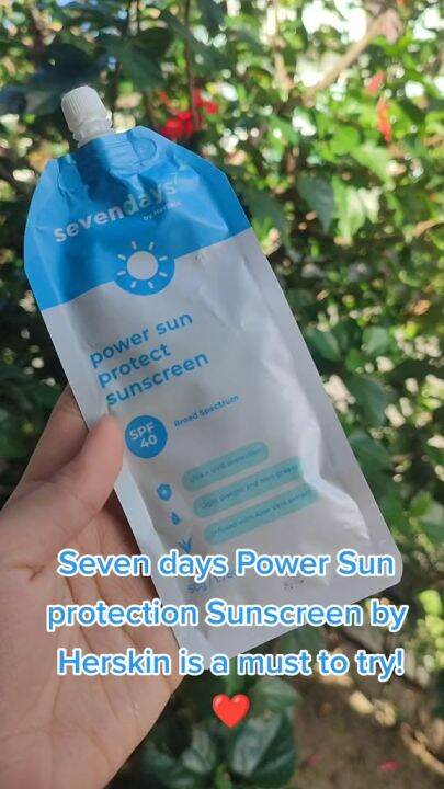 Seven Days Herskin Sunscreen SPF40 50g | Power Sun Protect| Beauty ...