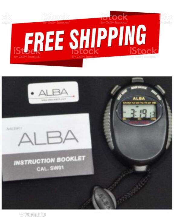 Free shipping! Alba stopwatch SW01 original. ALBA STOPWATCH | Lazada