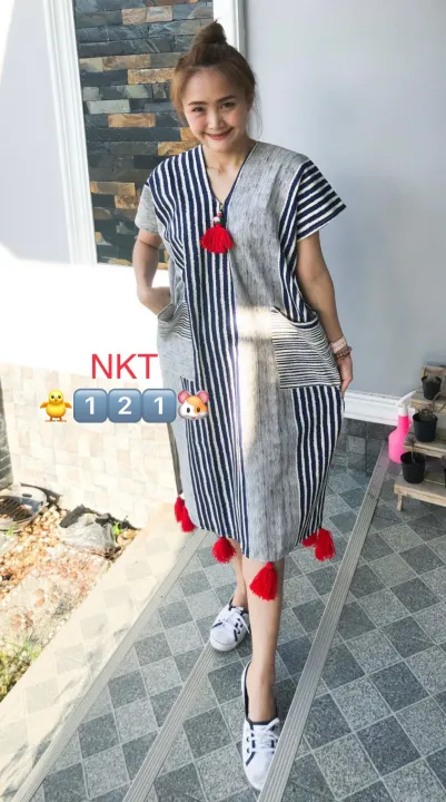 NKT 1️⃣2️⃣1️⃣ ชุดเดรสพื้นเมือง #🎏ชุดเดรสพื้นเมือง | Lazada.co.th