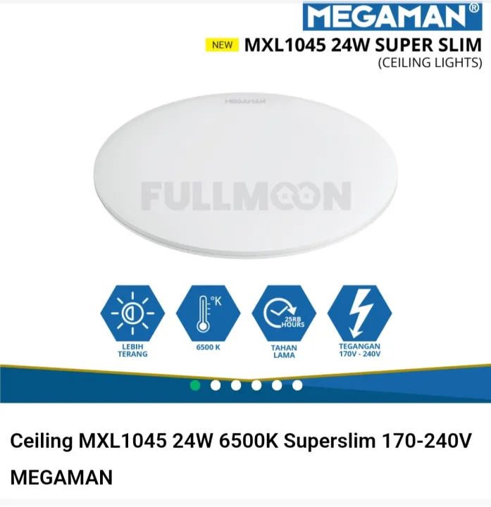 led ceiling 24w MEGAMAN MXL 1045 | Lazada Indonesia