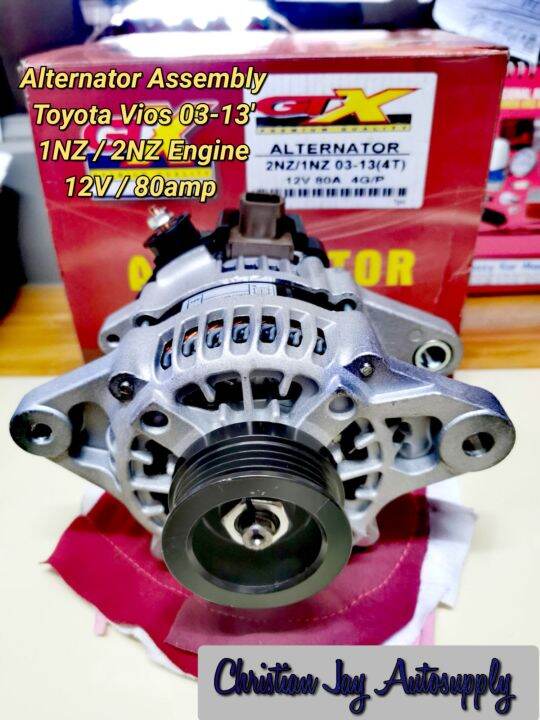 Gtx Alternator Assembly Toyota 2NZ / 1NZ Vios 2003- 2013 12V/80A 4 ...