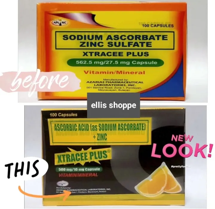 Xtracee Plus Sodium Ascorbate + Zinc 562.5 mg / 27.5mg VITAMIN ...