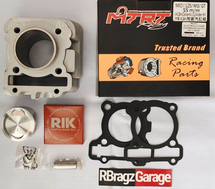 MTRT 55mm / 59mm Chromebore Cylinder Block Set w/ Casting Dome, w ...