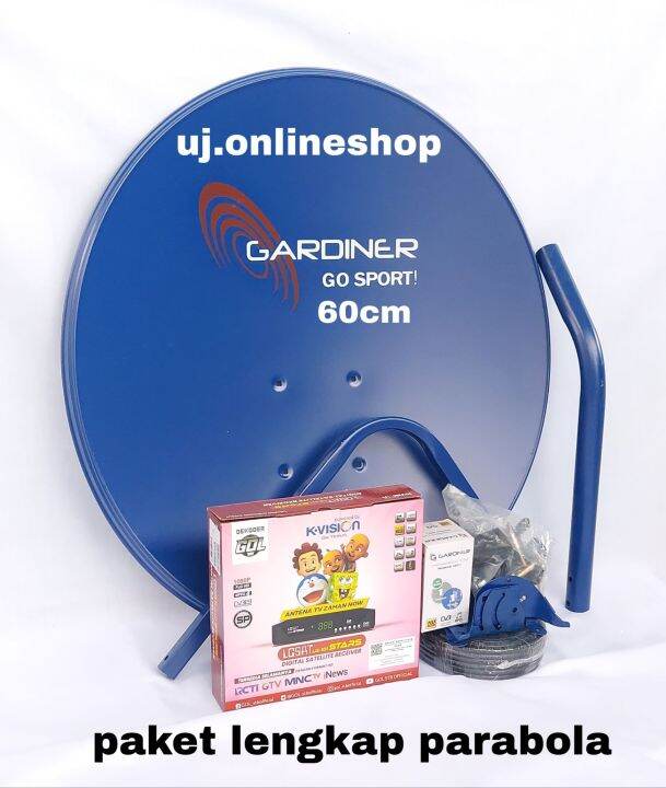 Parabola Mini Gardiner 60 cm Full set paket receiver Gol Garmedia LGSAT ...
