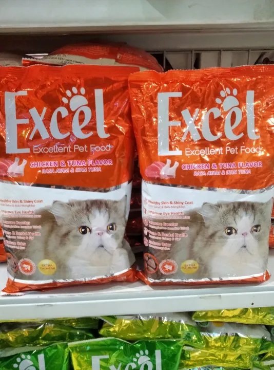 Excel segitiga paket 1kg 2pcs makanan kucing excel chicken tuna ...