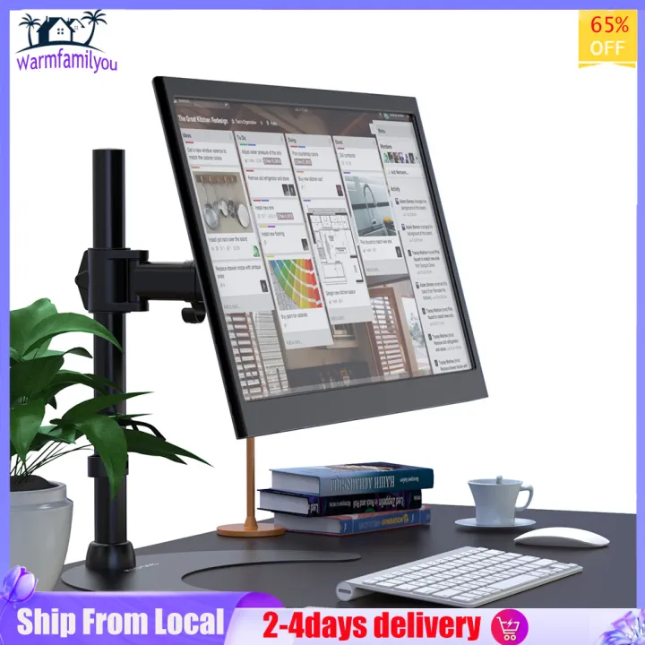 Desktop computer Scalable base single arm display stand 360 rotating ...