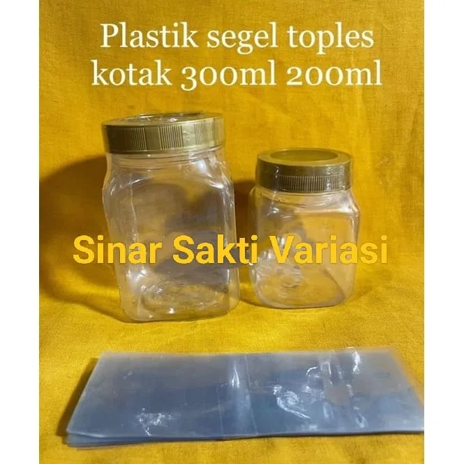 PLASTIK SEGEL Botol Sambal / Toples Kotak 200ml 300ml ( isi 50 ) segel ...
