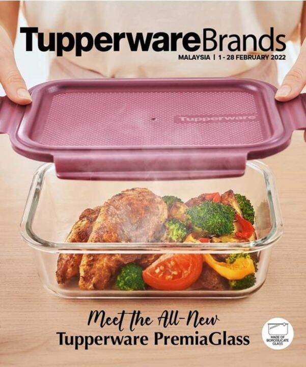 Tupperware PremiaGlass Rectangular 1L | Lazada
