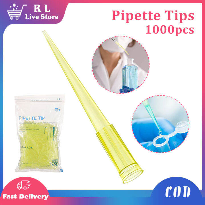 1000pcs Pipette Tips 200ul Plastic Liquid Pipette Pipettor Tips ...