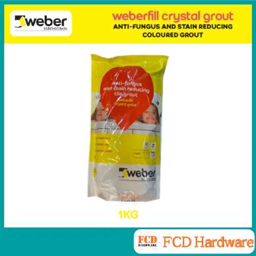WEBERFILL Crystal Grout Coloured 1kg / Anti fungus & stain reducing ...
