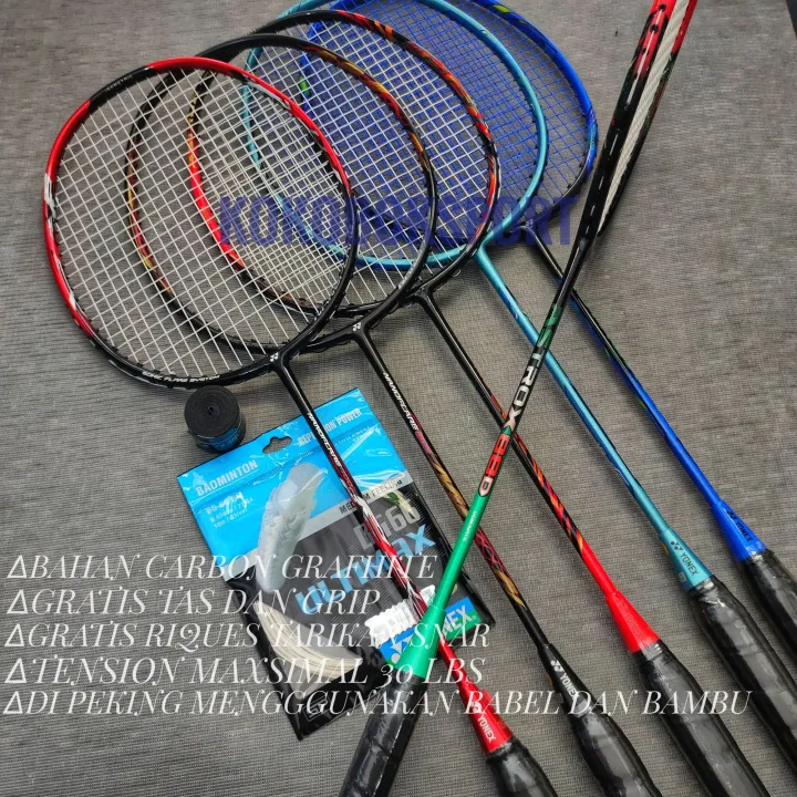 RAKET BADMINTON YONEX IMPOR 30 LBS FULLSET SIAP PAKAI GRATIS TAS DAN ...