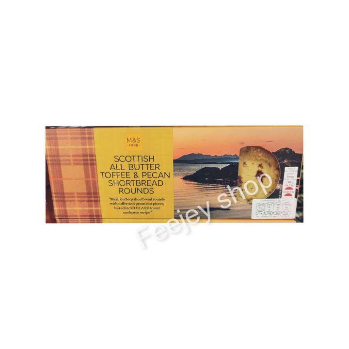 M&S Scottish All butter toffee&pecan shortbread rounds 180g. คุ๊กกี้เนย ...