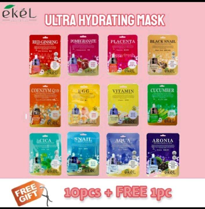 EKEL ULTRA HYDRATING MASK 10 + 1 made in korea¹ | Lazada PH