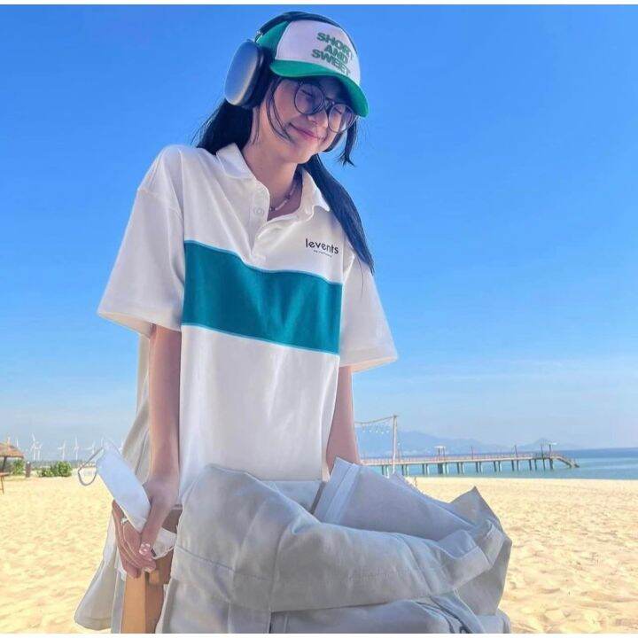 Áo thun polo Local brand Levent mini popular phông cổ trụ Unisex nam nữ ...