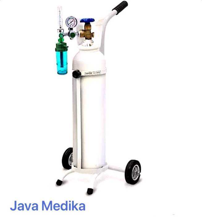 Tabung Oksigen Set, Tabung Oksigen 1 M + Regulator Oksigen + Trolley | Lazada Indonesia