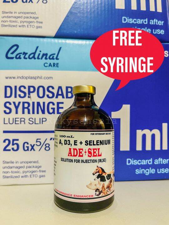 ADE + SELENIUM FOR ANIMALS Free Syringe 1cc | Lazada PH