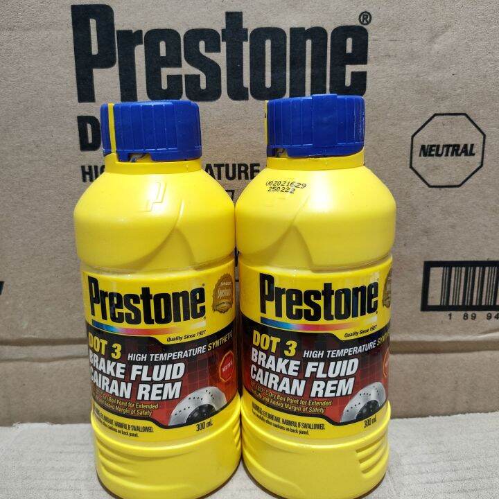 Minyak Rem PRESTONE 300ml Dot 3 Warna Putih / Bening Brake Fluid Oli Rem Minyak Rem 300ml Motor ...