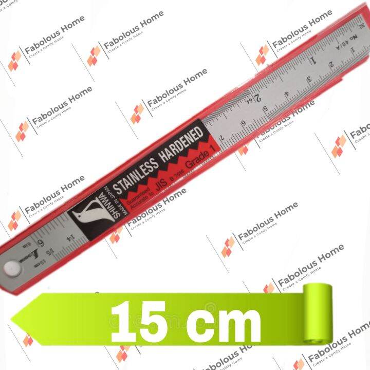 SHINWA 13005 penggaris Stainless hardened 150mm 15cm | Lazada Indonesia