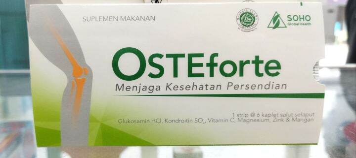 OSTE FORTE TABLET MULTIVITAMIN/SUPLEMEN SENDI OTOT TULANG ISI 6 KAPLET ...