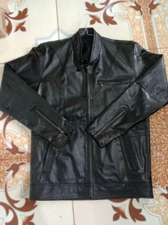 jaket kulit pria asli original sapi suit | Lazada Indonesia