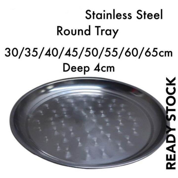 Stainless Steel Round Tray 30cm~65cm/Dulang steel / | Lazada