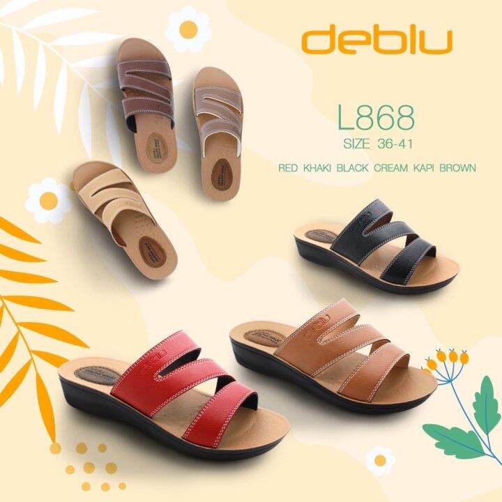 ถูกสุด! Deblu รองเท้าแตะเดอบลู-เพื่อสุขภาพ รุ่น L868 นุ่มนิ่ม น้ำหนักเบา ของแท้ 100% | Lazada.co.th