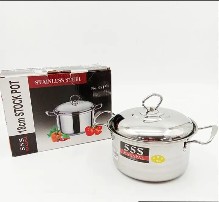 555 MAKAPAL Stainlees Steel /Stock Pot/Cook Ware/Kitchen Cooking/18cm ...