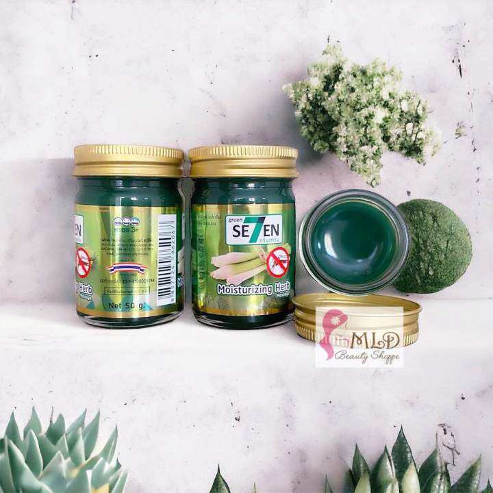 Authentic THAI GREEN SEVEN 7 Moisturizing Herb Massage Balm 50g. (Made ...