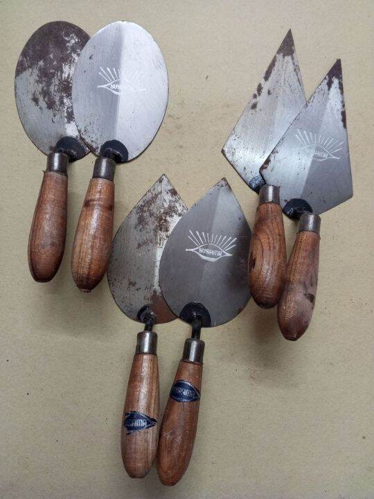 Sendok Adukan semen tembok Segitiga Lancip oval | Lazada Indonesia