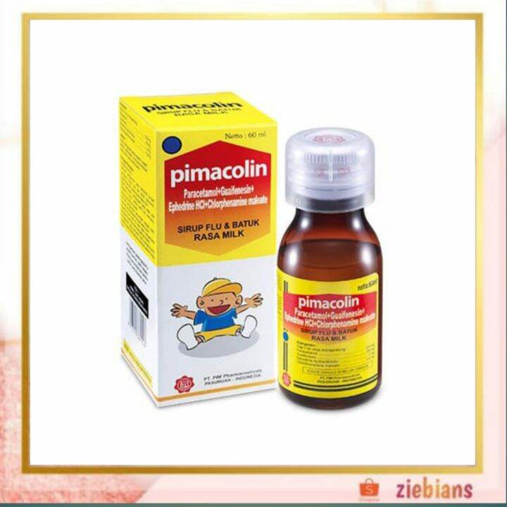 Pimacolin syrup 60ml Rasa milk Obat batuk Anak ,pilek ,demam dan flu ...